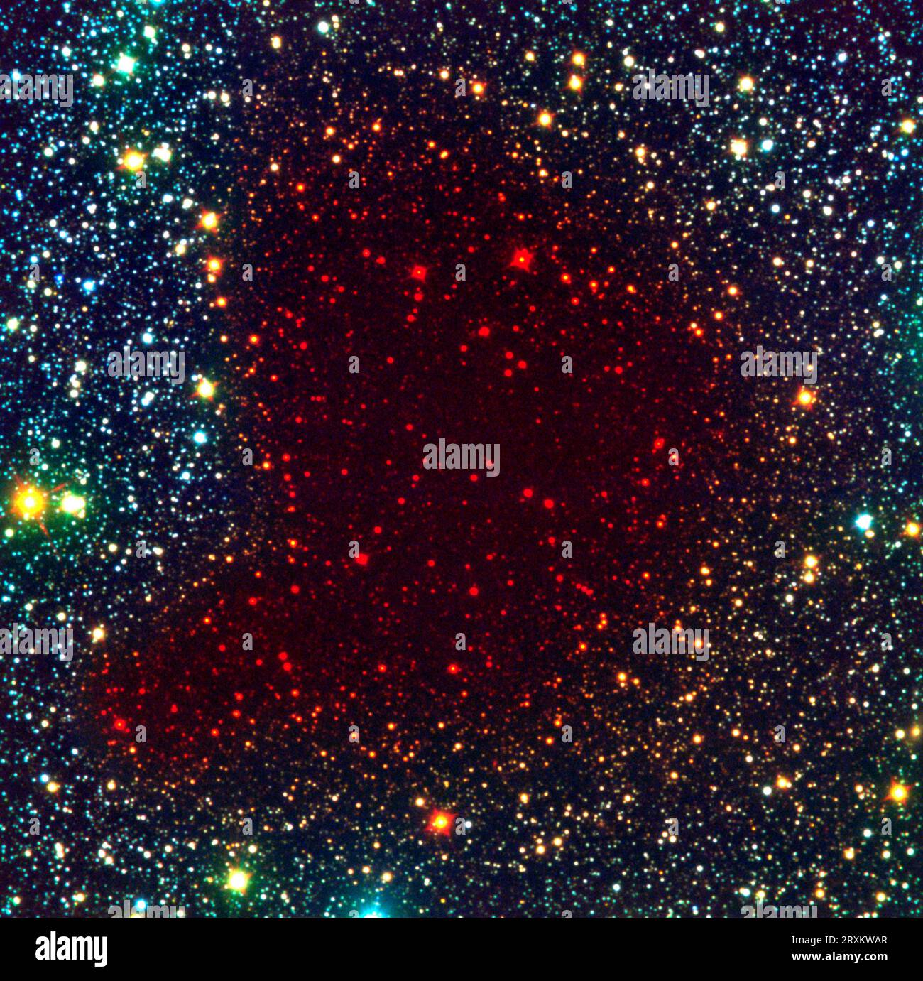 False color composite of the Barnard 68 molecular cloud Stock Photo - Alamy