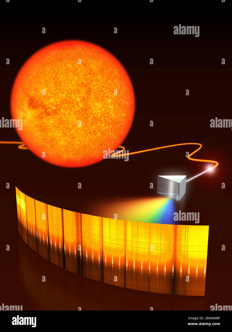 Illustration of a frequency comb and the sun Stock Photo - Alamy