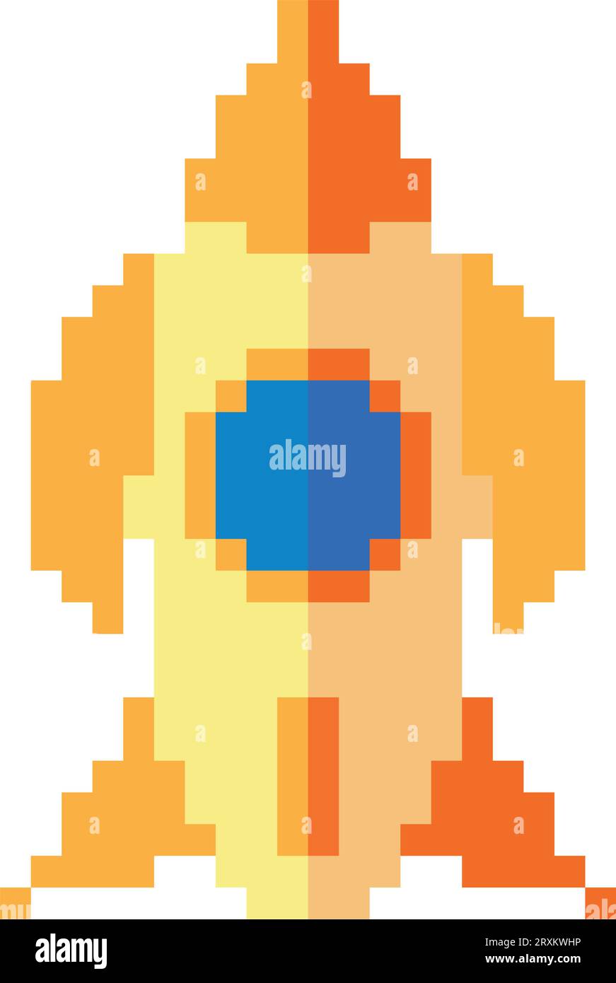 battle ship pixels yellow Stock Vector Image & Art - Alamy