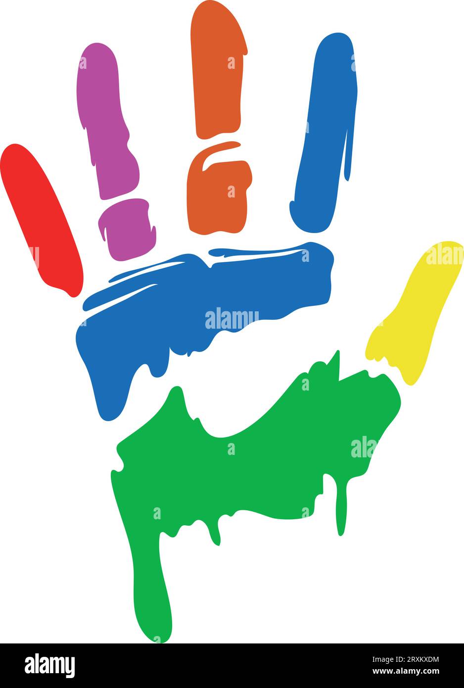 handprint paint color texture Stock Vector Image & Art - Alamy