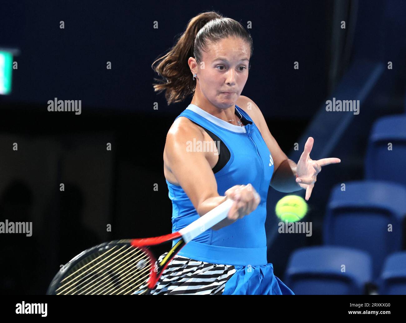 Tokyo, Japan. 26th Sep, 2023. Daria Kasatkina of Russia returns the ...