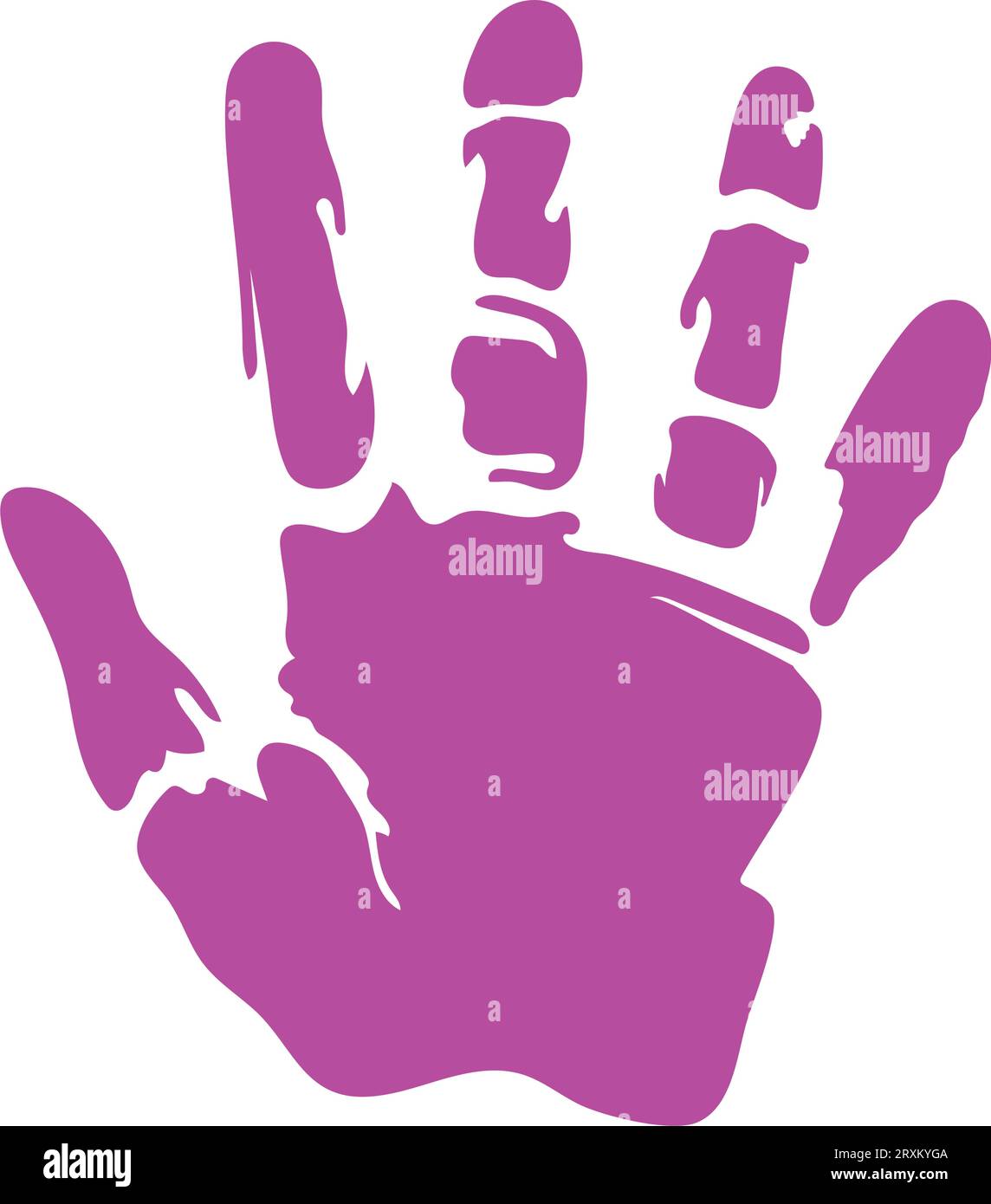 handprint paint color purple Stock Vector Image & Art - Alamy