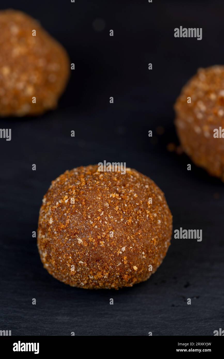 delicious round chocolate candy made of cocoa and sugar, delicious ...