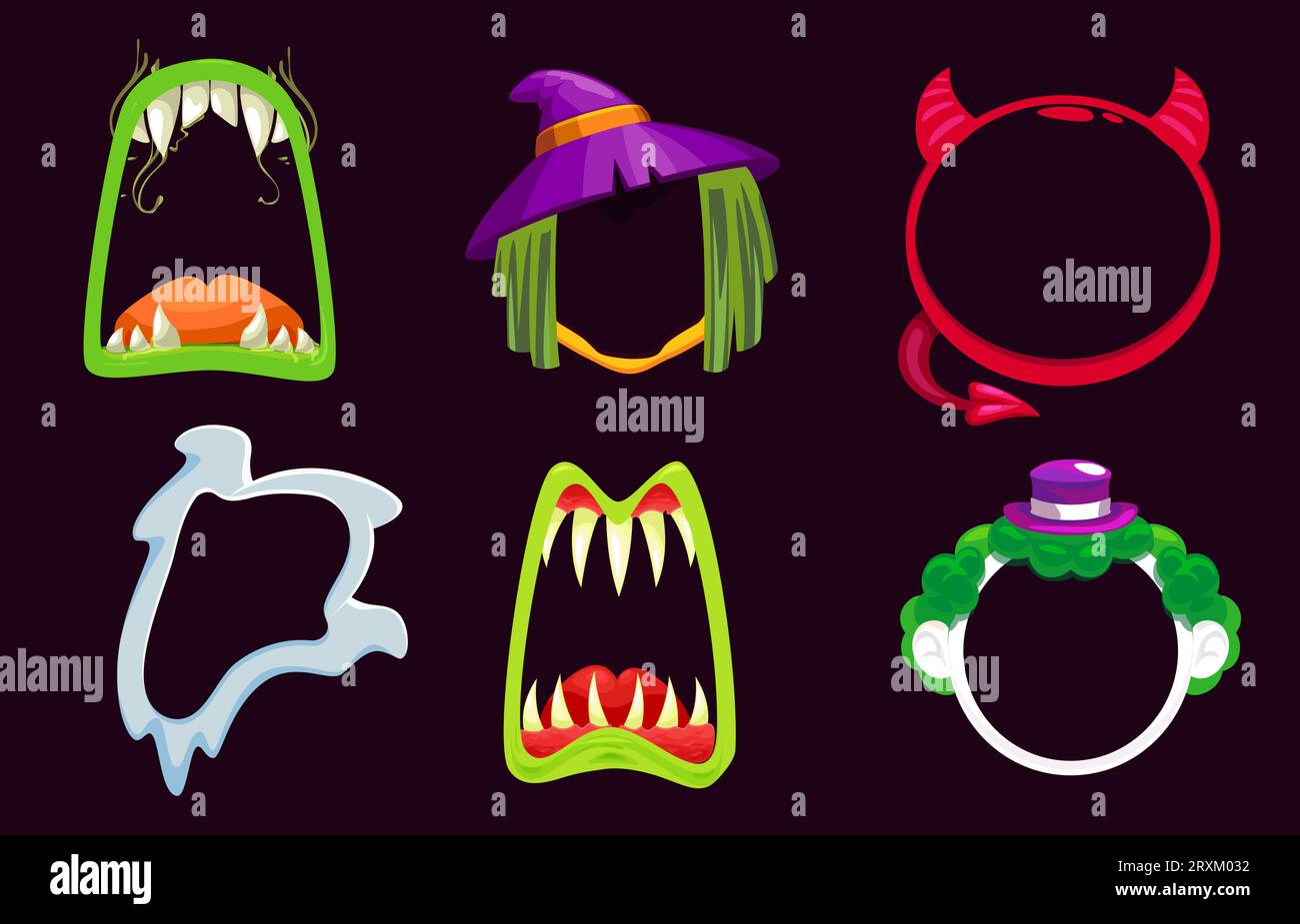 Monsters Halloween Border Clip Art