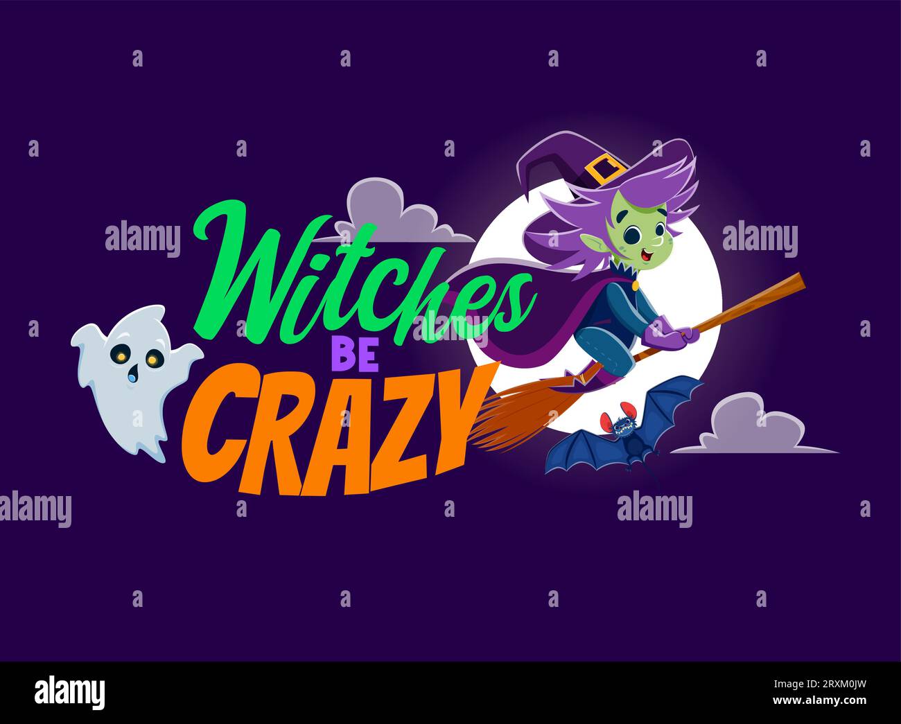 Horror scene of a scary woman Stock Vector Images - Alamy