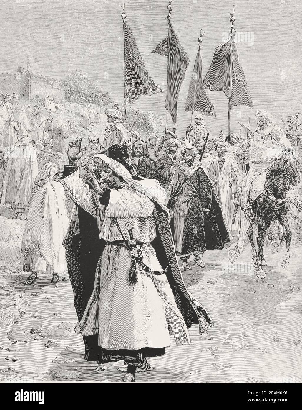 Les événements du Maroc : arrivée à Tanger d'une tribu rebelle venant ...