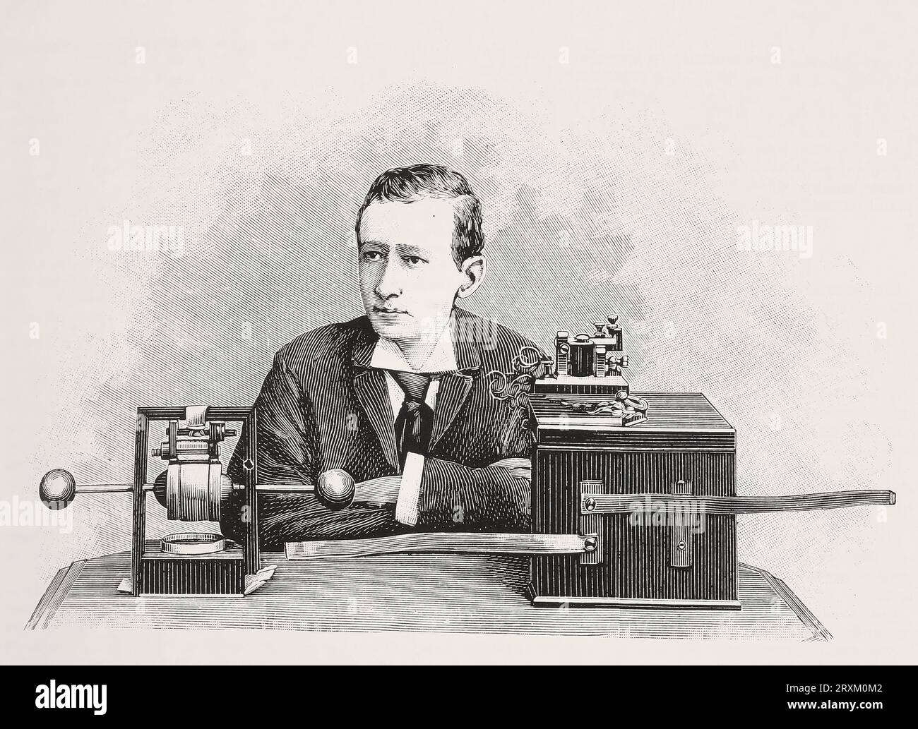 Guglielmo Marconi, inventeur d'un appareil pour la télégraphie sans fil ...