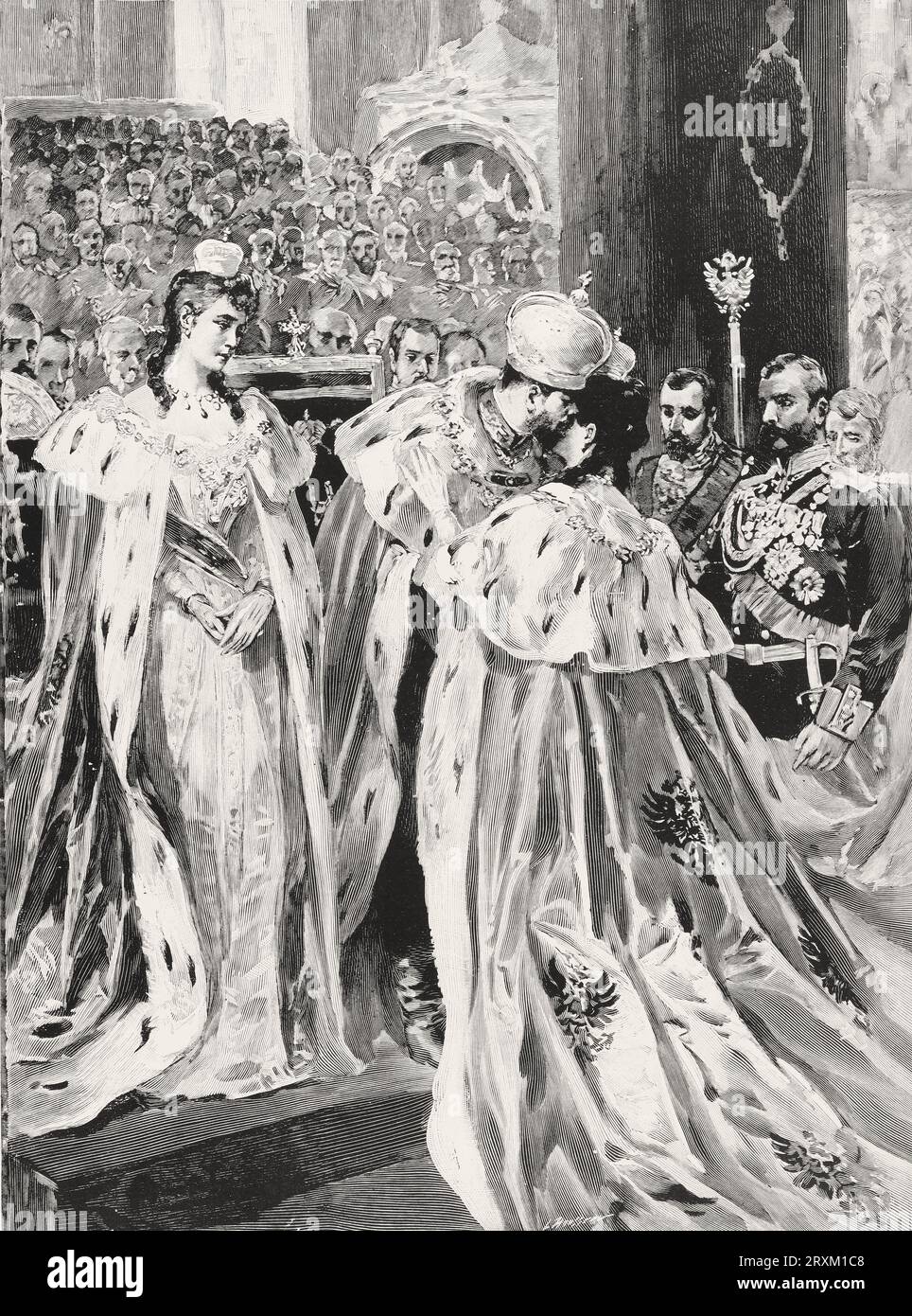 Le couronnement du Tsar : les félicitations après le couronnement, l ...