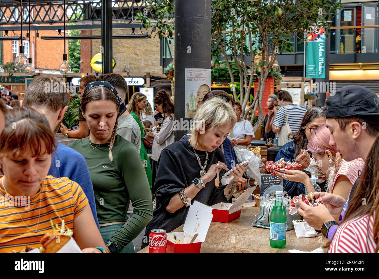 Spitalfields market food hall hi-res stock photography and images - Alamy