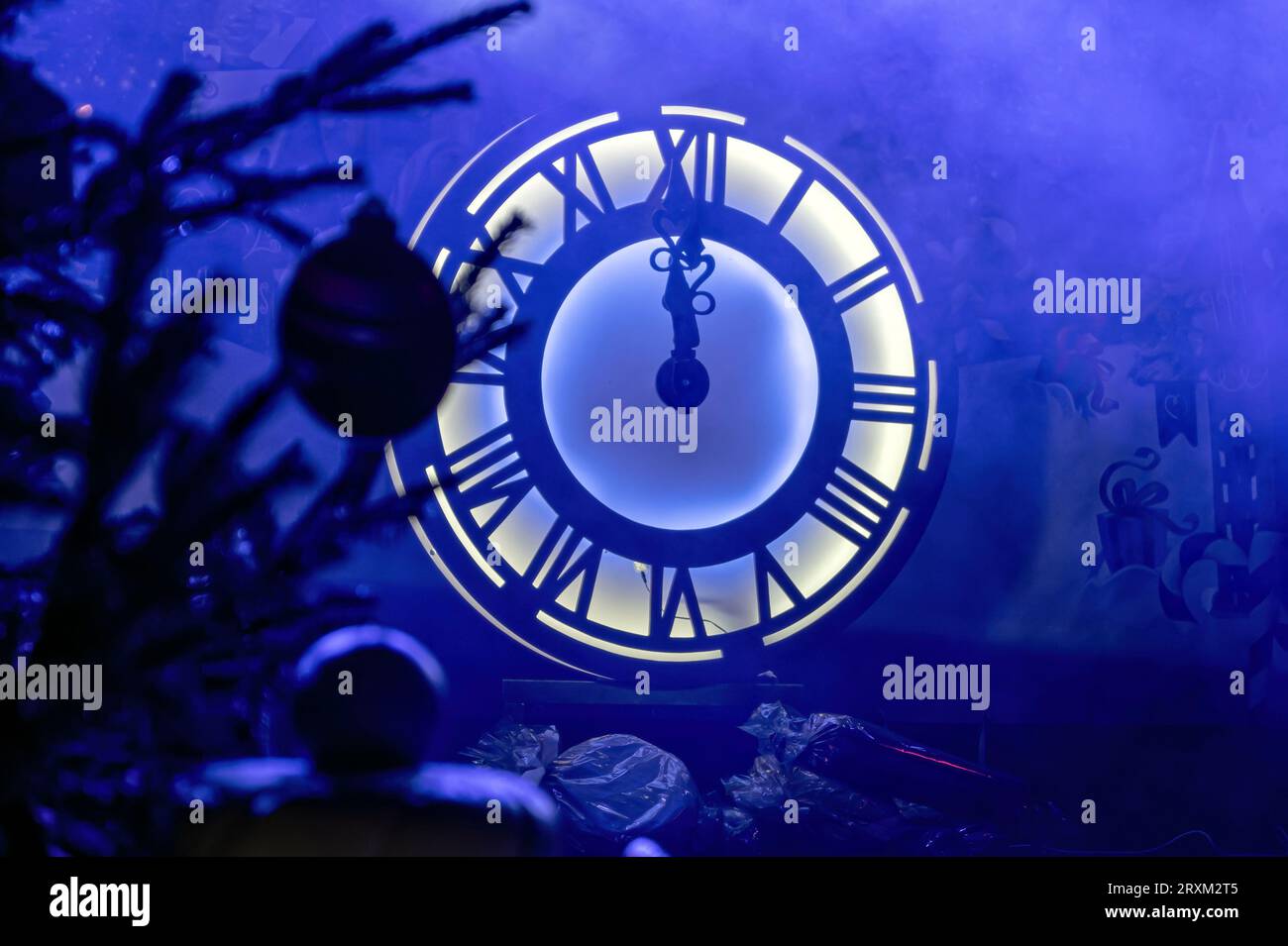 night neon light decorative lighting clock with roman numerals, new ...