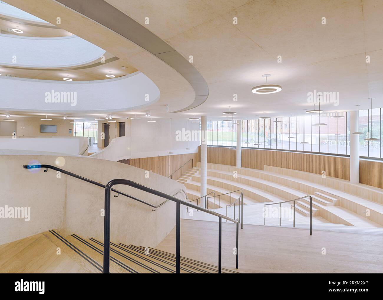 Office building stairs wood hi-res stock photography and images - Alamy