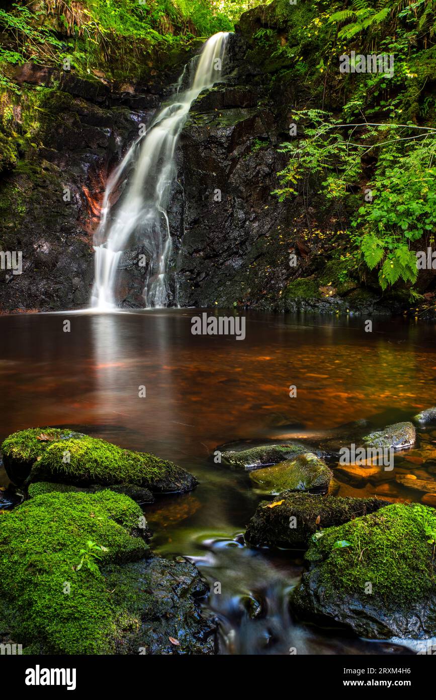 A beautiful waterfall on the Burn Anne Water near Galston, East ...