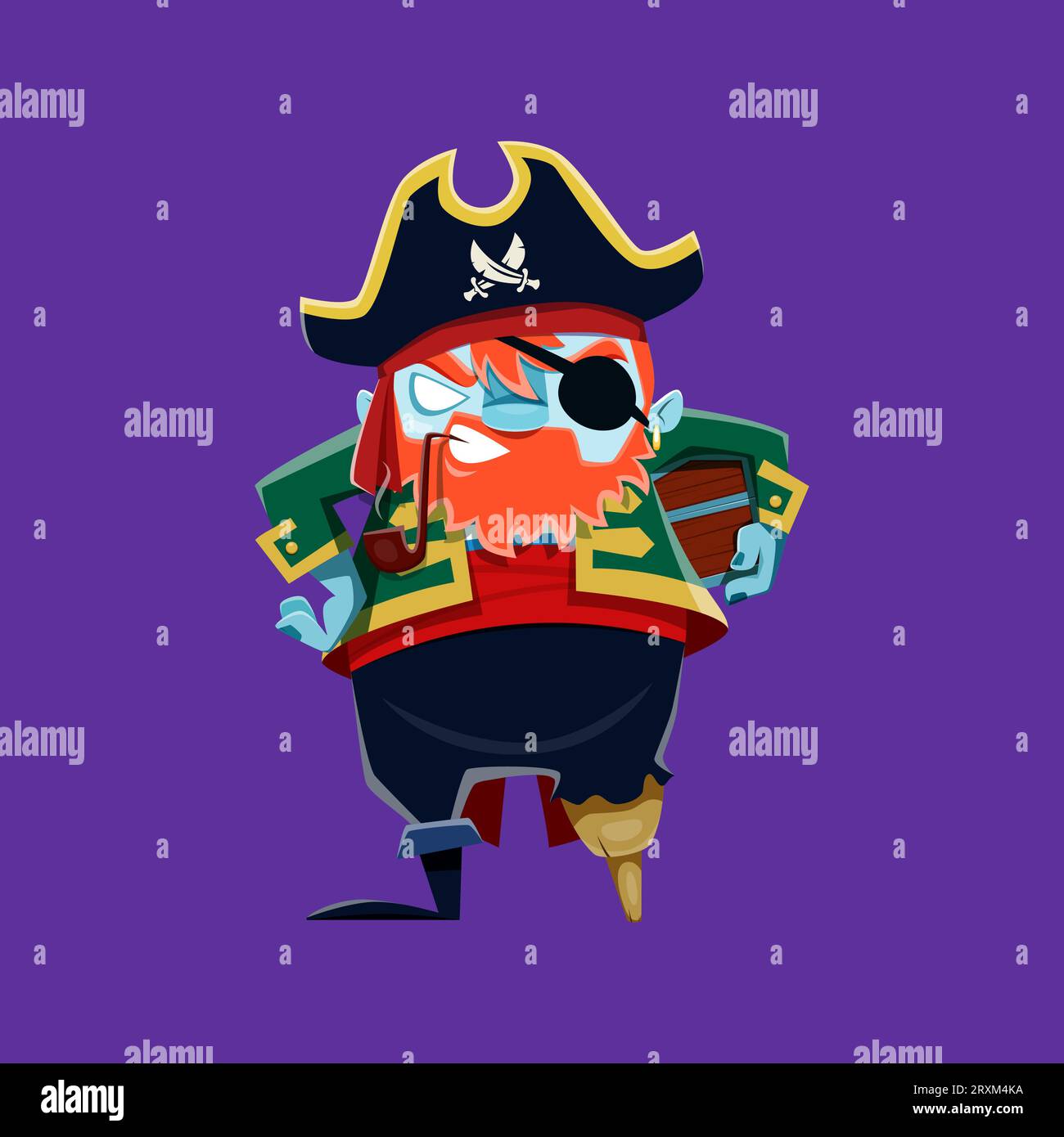 Halloween zombie pirate character or horror night holiday monster ...