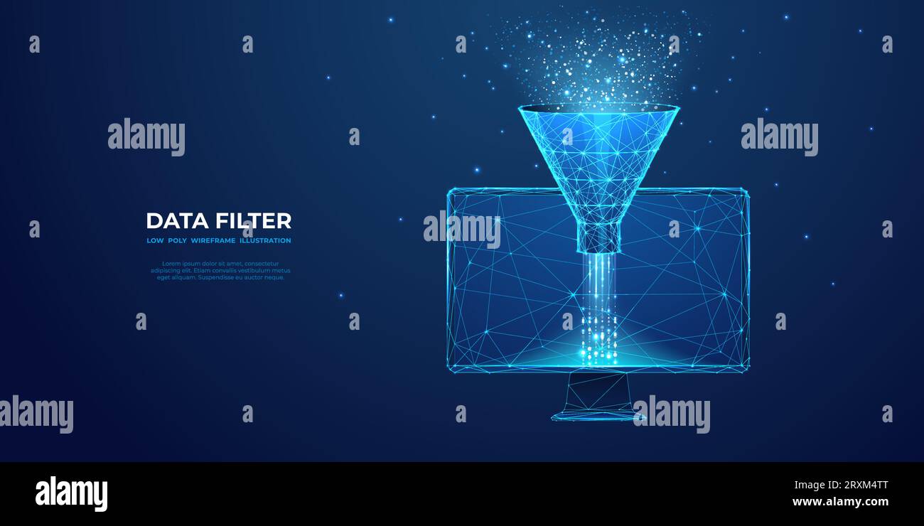 Digital Sales Funnel on Computer Monitor. Big Data Concept Stock Vector Image & Art - Alamy
