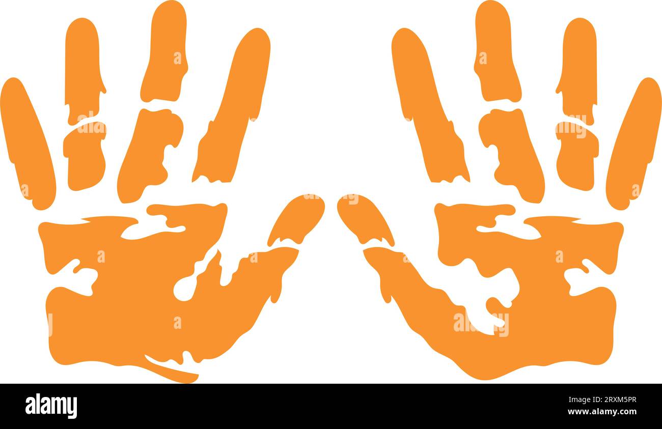 handprint paint color palms Stock Vector Image & Art - Alamy