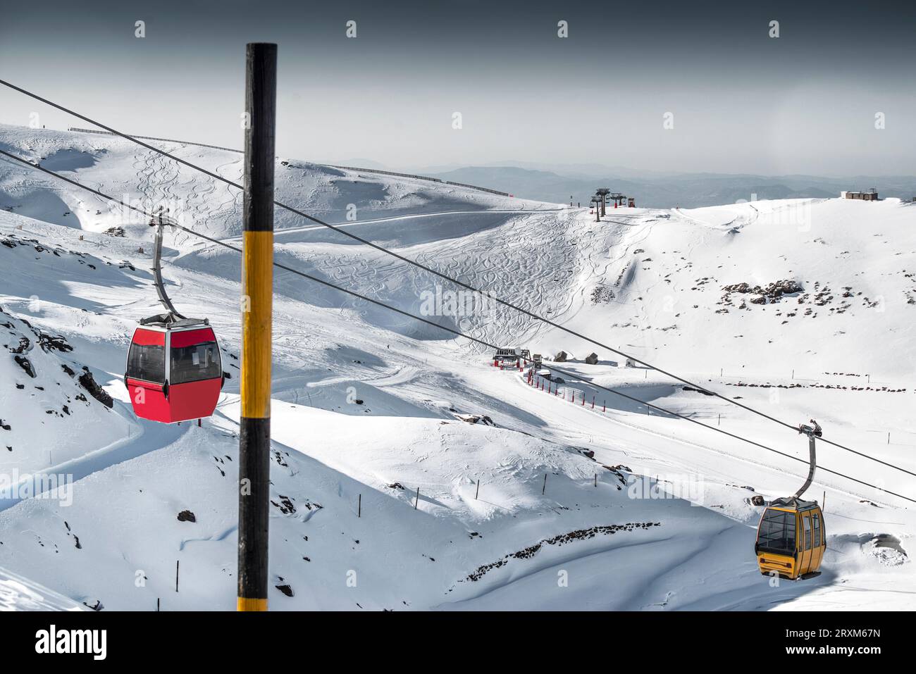 Ski lift at resort in Spain Stock Photo - Alamy