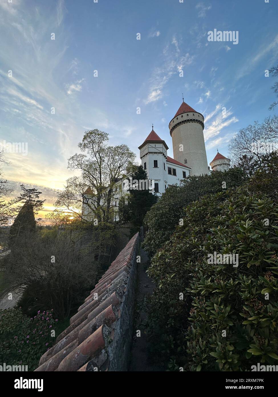 Aerial view konopiste castle lake hi-res stock photography and images ...