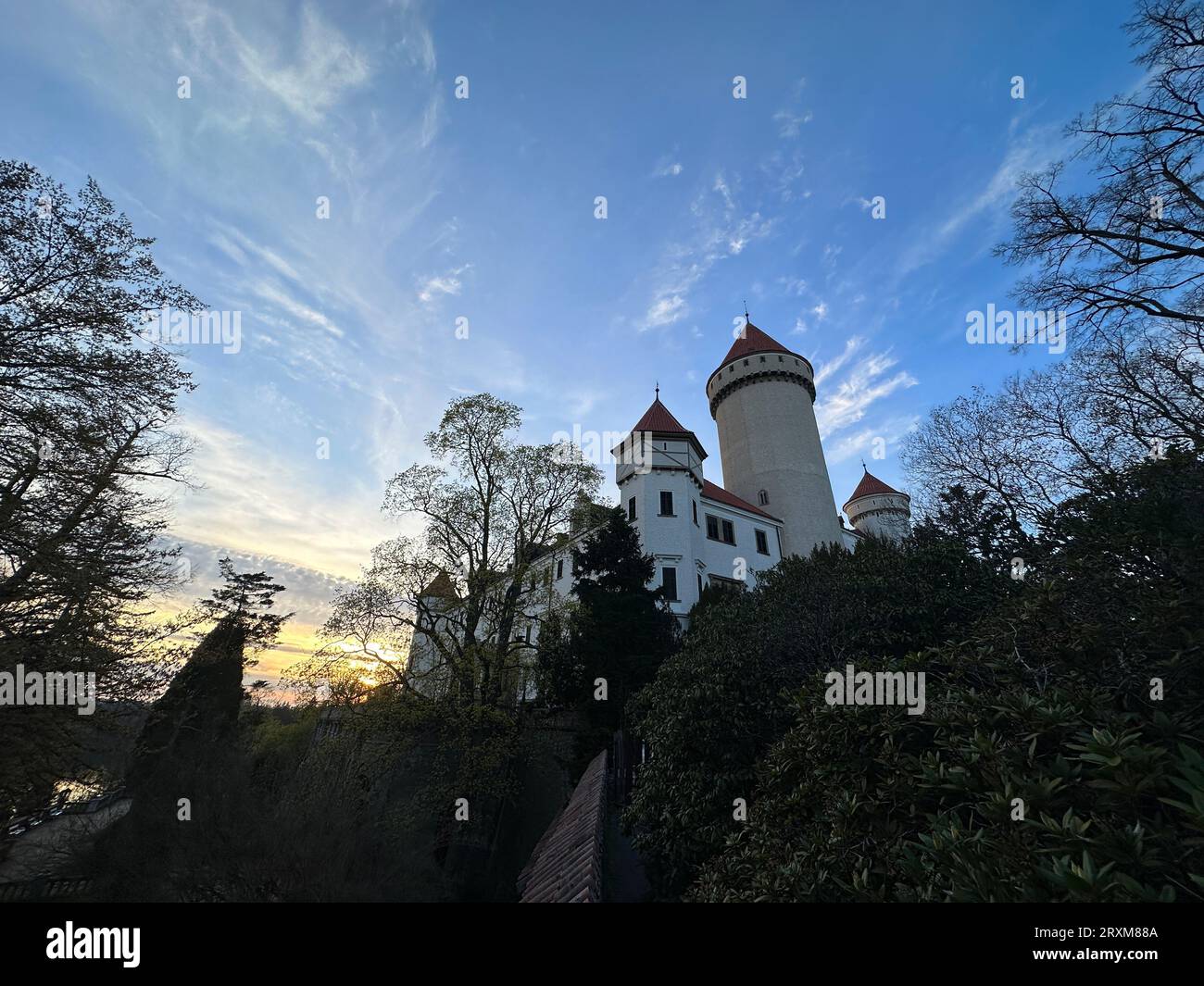 Aerial view konopiste castle lake hi-res stock photography and images ...