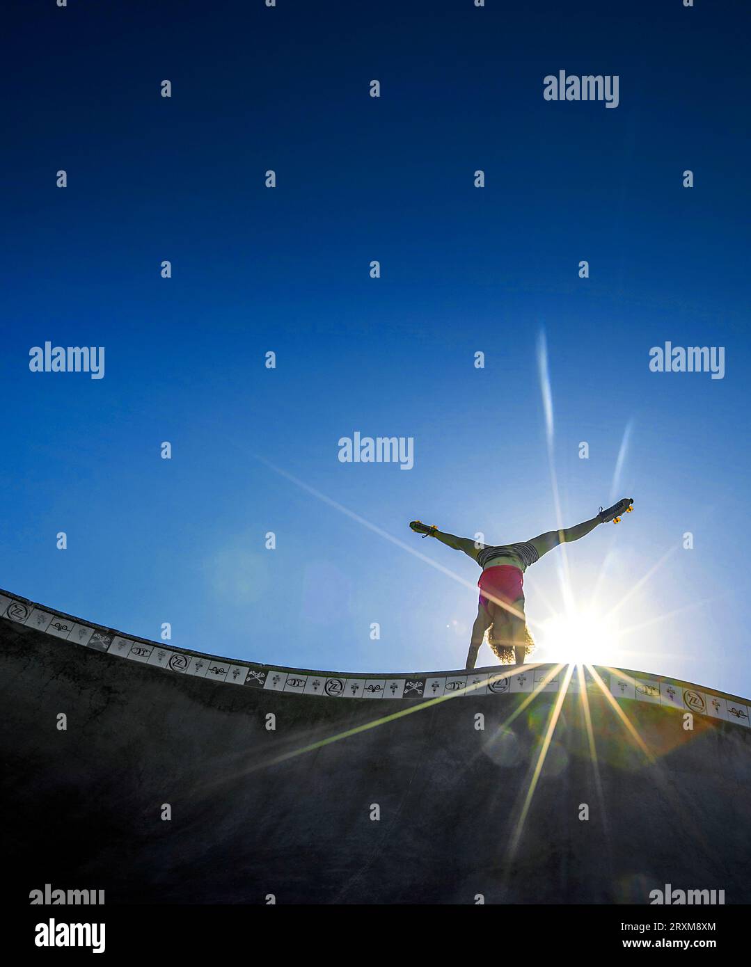 Sunset handstand sunset handstand sunset hi-res stock photography and ...