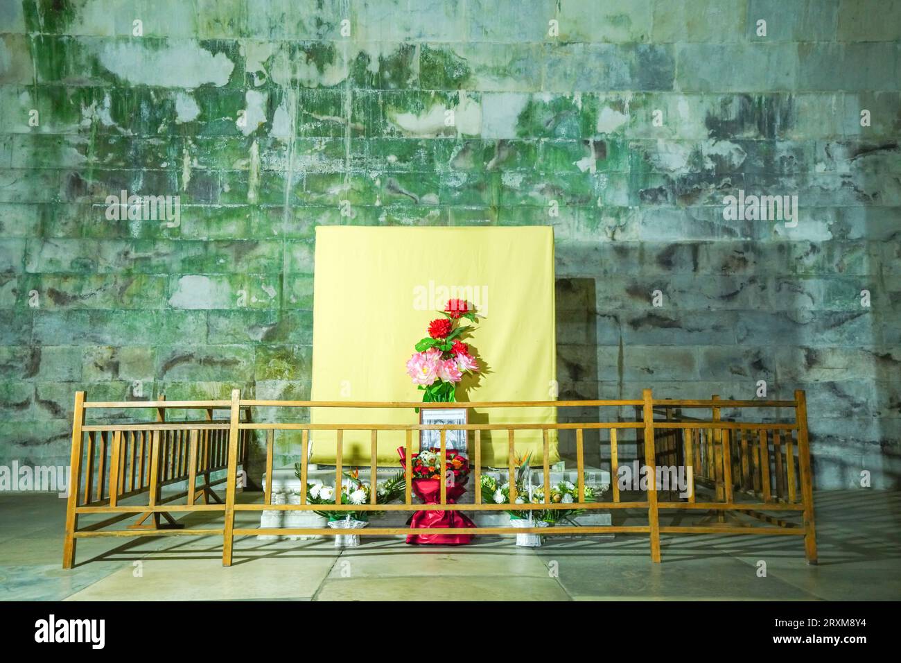 Zunhua City, China - April 8, 2023: The coffin of Cixi is in the tomb ...