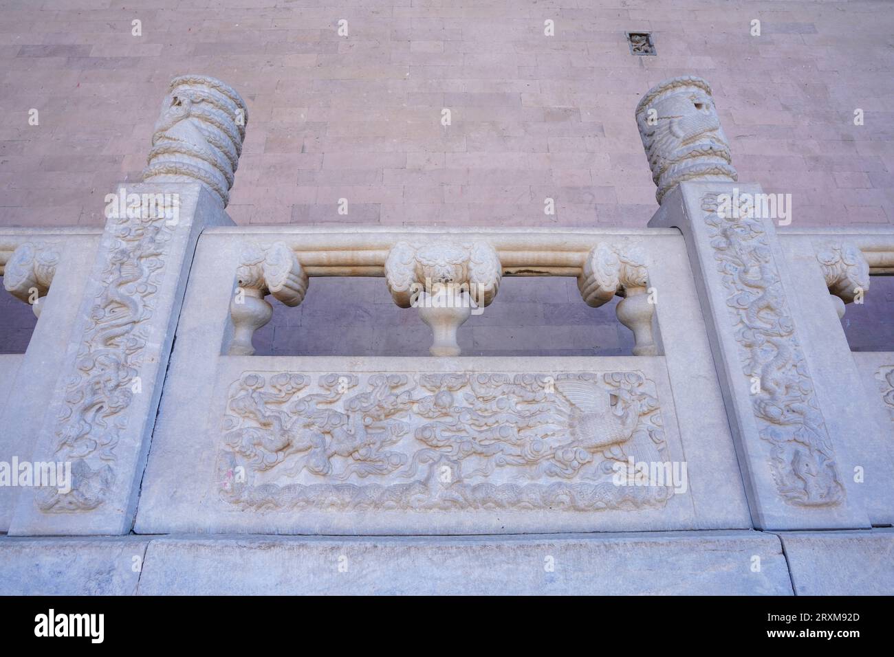 Exquisite Chinese ancient railing sculpture architectural landscape ...
