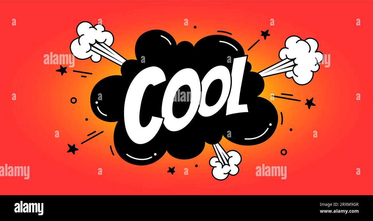 Bang Boom Speech Bubble with text Cool. Banner, speech bubble, poster ...