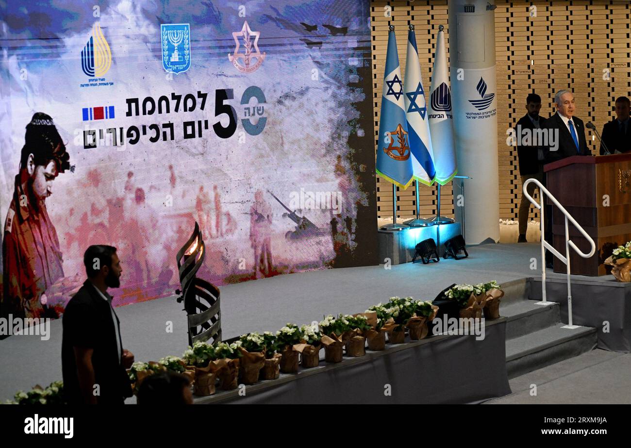 Jerusalem, Israel. 26th Sep, 2023. Israeli Prime Minister Benjamin ...