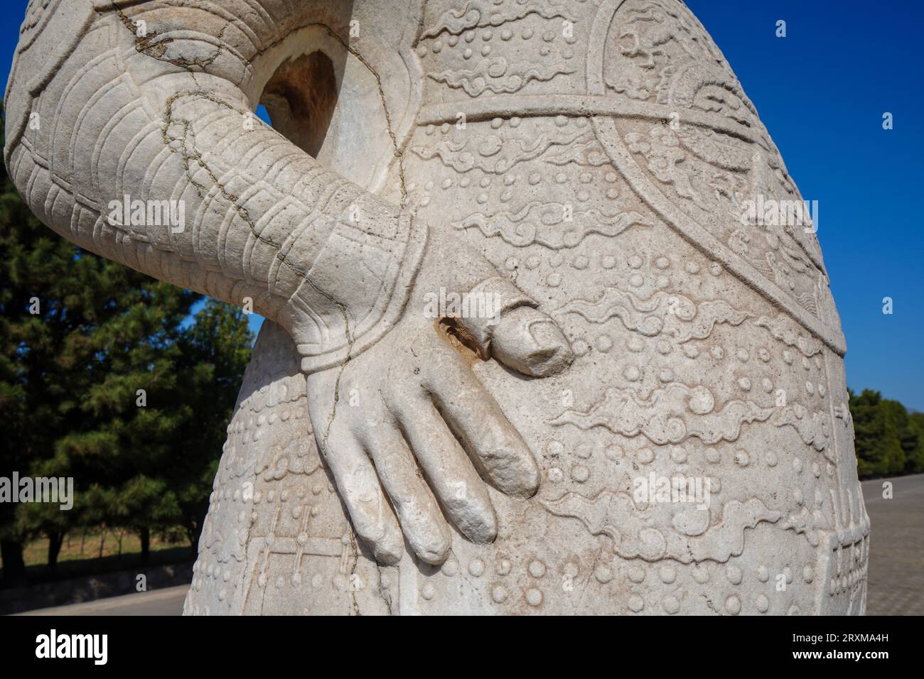 Ancient Chinese General Armor Stone Carving in the Eastern Tombs of the ...