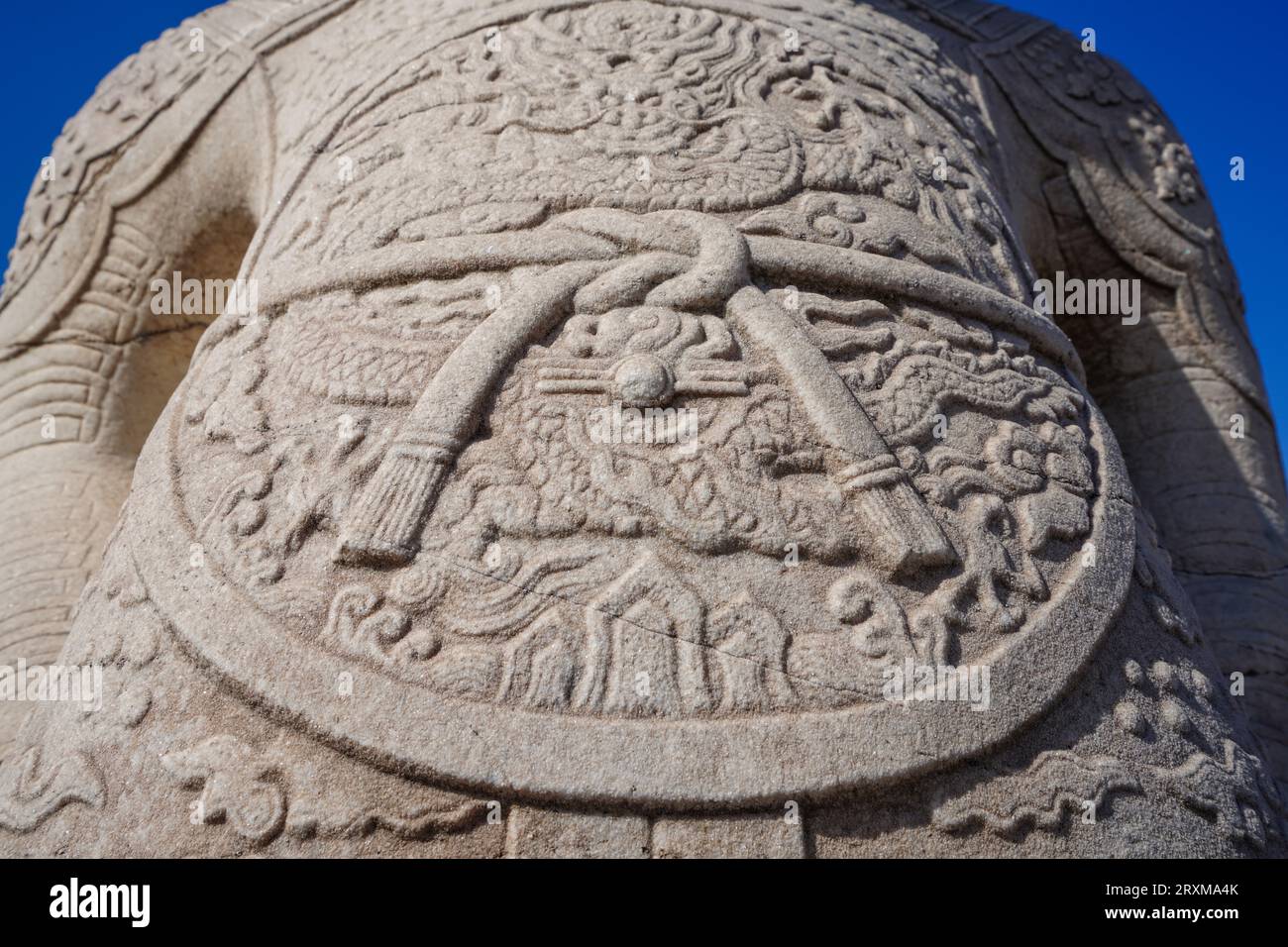 Ancient Chinese General Armor Stone Carving in the Eastern Tombs of the ...