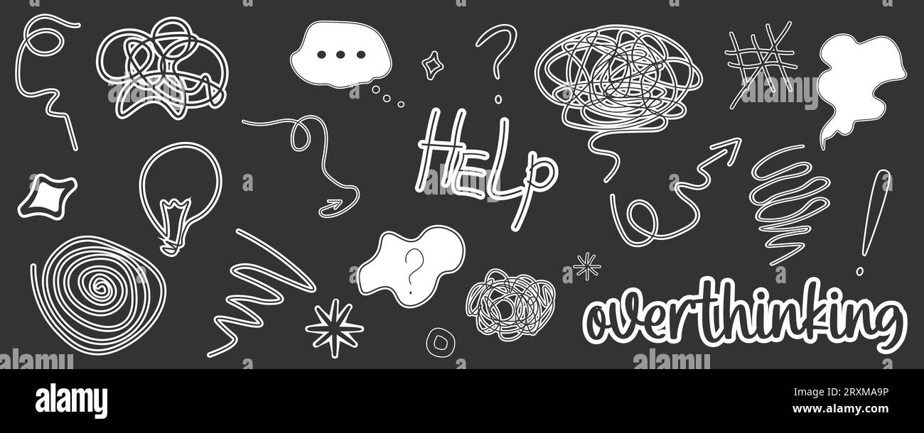 Abstract image of mental problems set. Depressed mental state, brain ... Abstract image of mental problems set. Depressed mental state, brain ...
