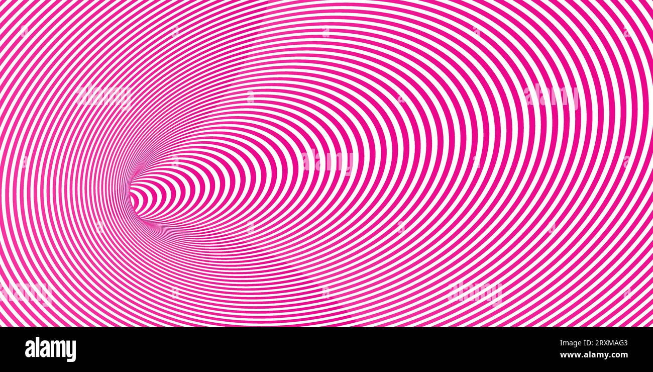 Hot pink geometric hypnotic wormhole tunnel. Optical Illusion ...