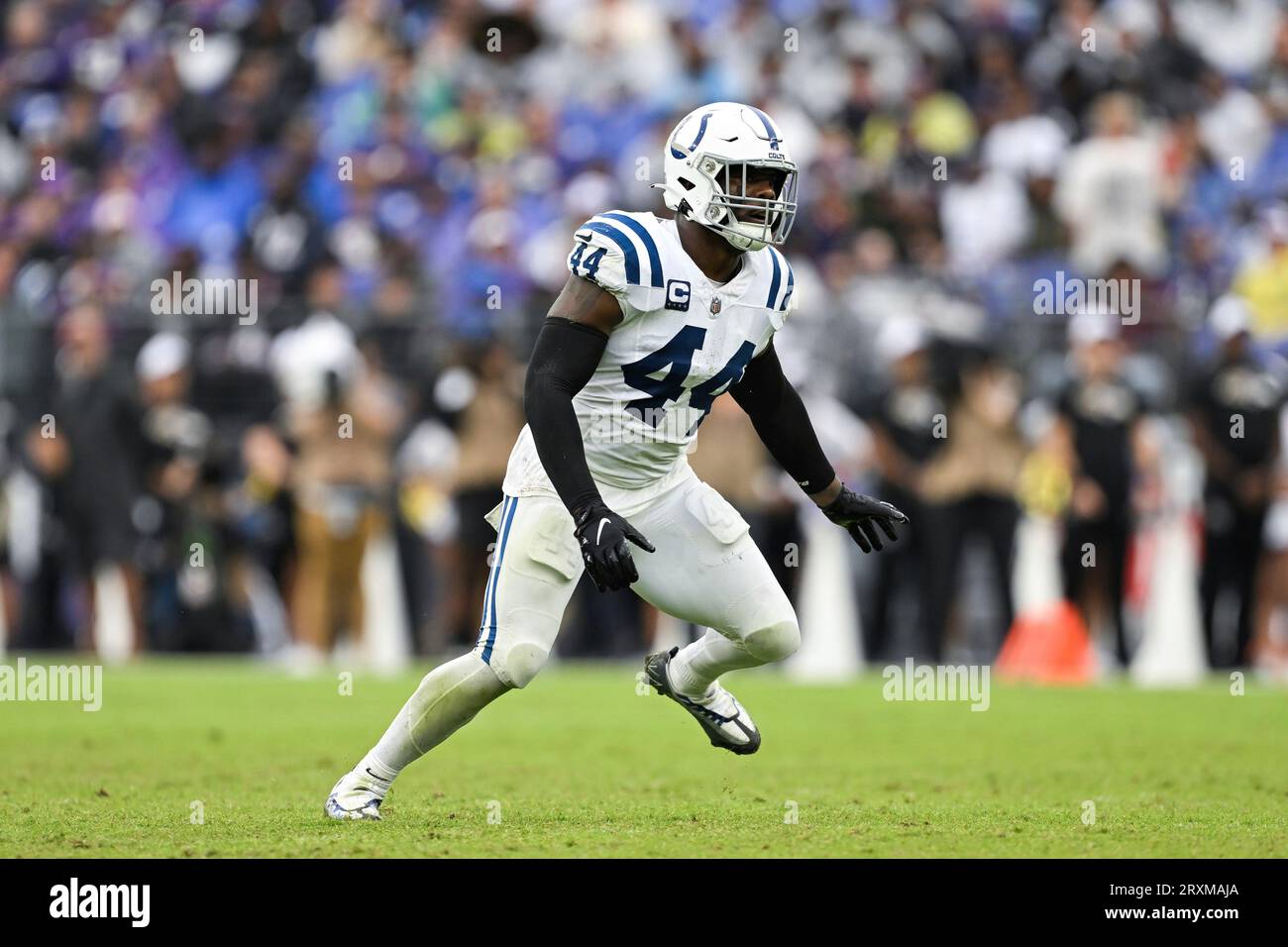 Indianapolis Colts linebacker Zaire Franklin (44) in action during the second half of an NFL ...