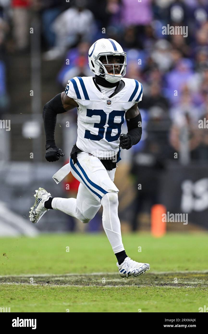 Indianapolis Colts cornerback Tony Brown (38) in action during the ...