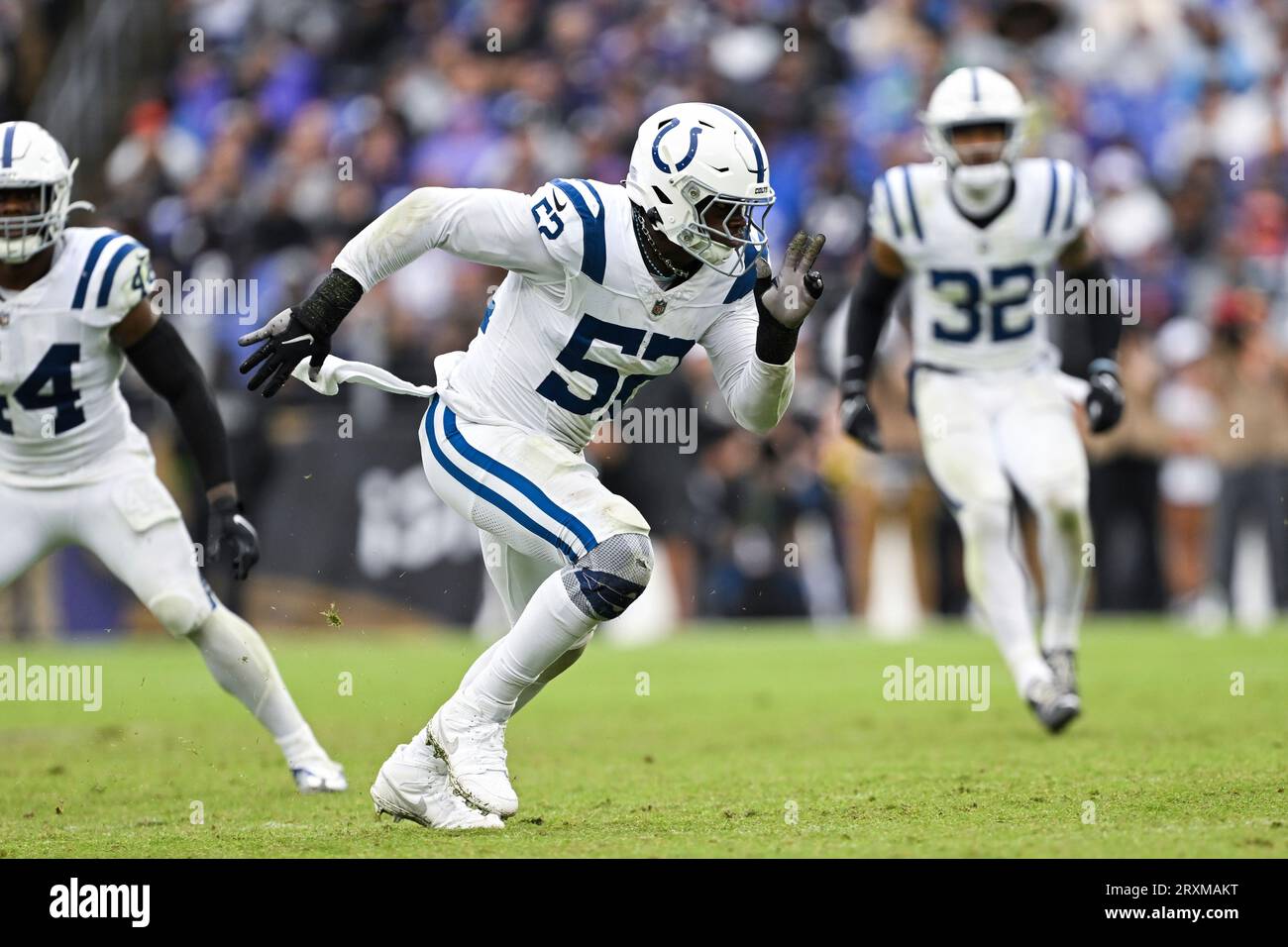 Indianapolis Colts defensive end Samson Ebukam (52) in action during ...