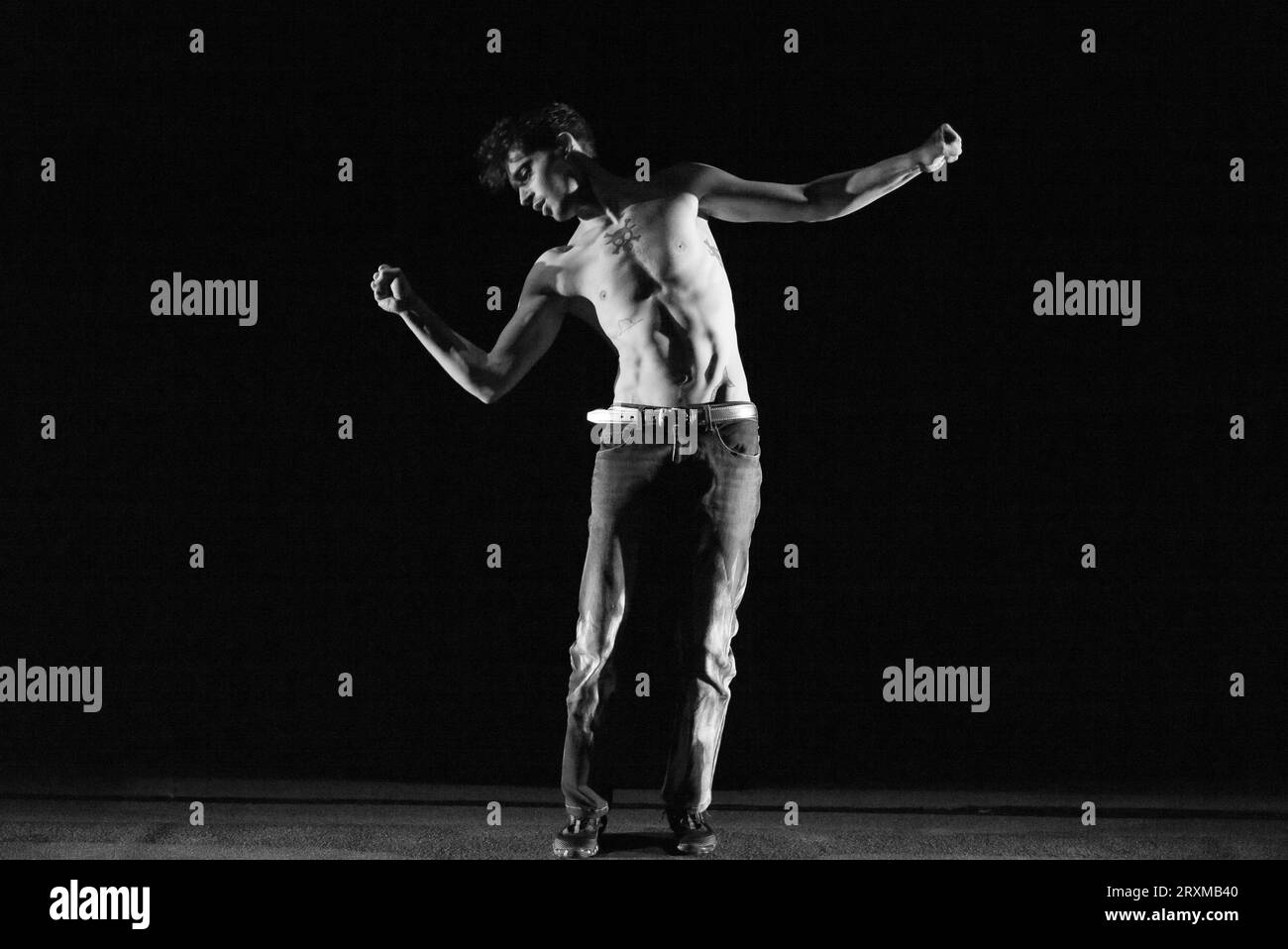 Dancers perform during the presentation of the show " HERE IS A ...