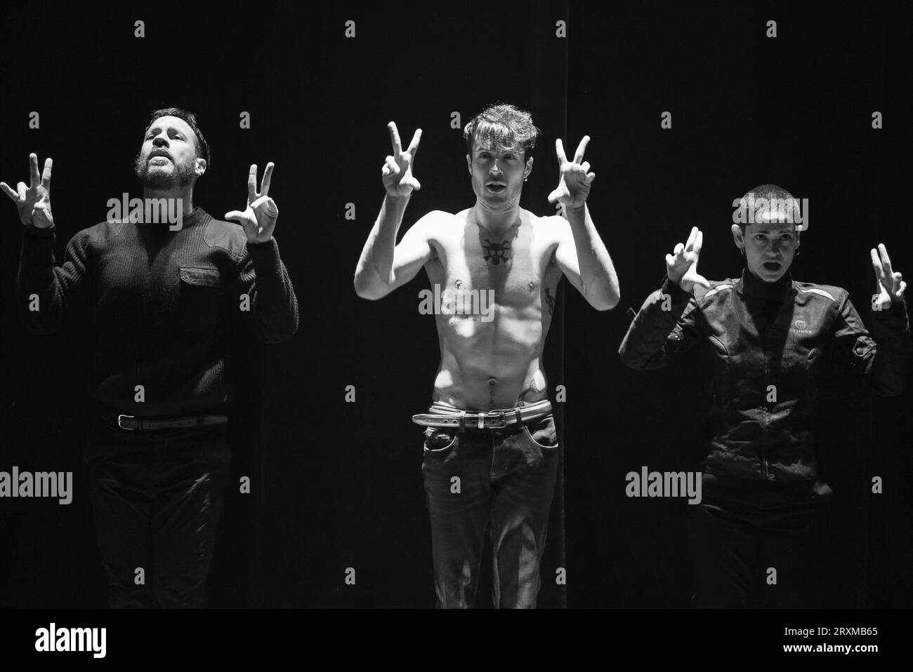 Dancers perform during the presentation of the show " HERE IS A ...