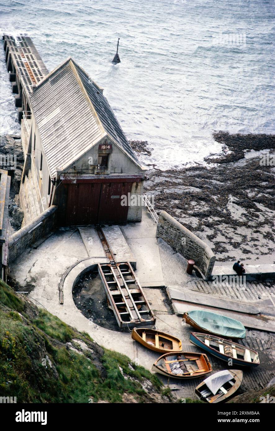 RNLI lifeboat station, The Lizard Peninsula, Cornwall, England, UK 1967 ...