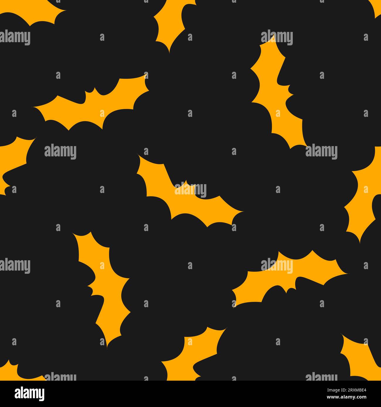 Halloween bat silhouette. Seamless pattern for wrapping paper, clothes ...