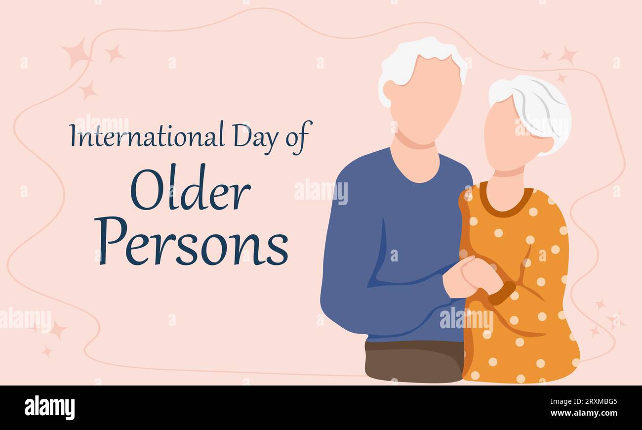 International Day of Older Persons . Old couple. Happy pensioners ...