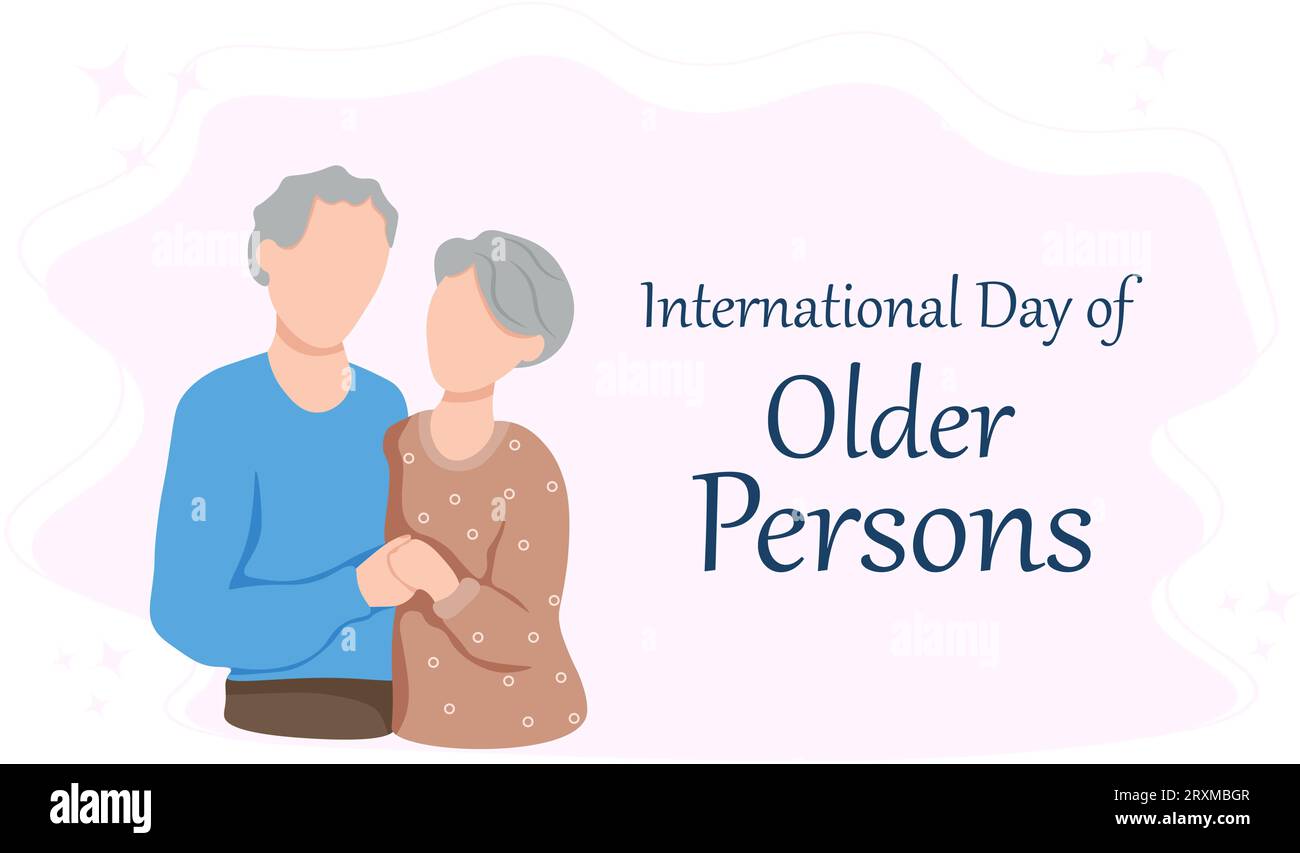 International Day of Older Persons . Old couple. Happy pensioners ...