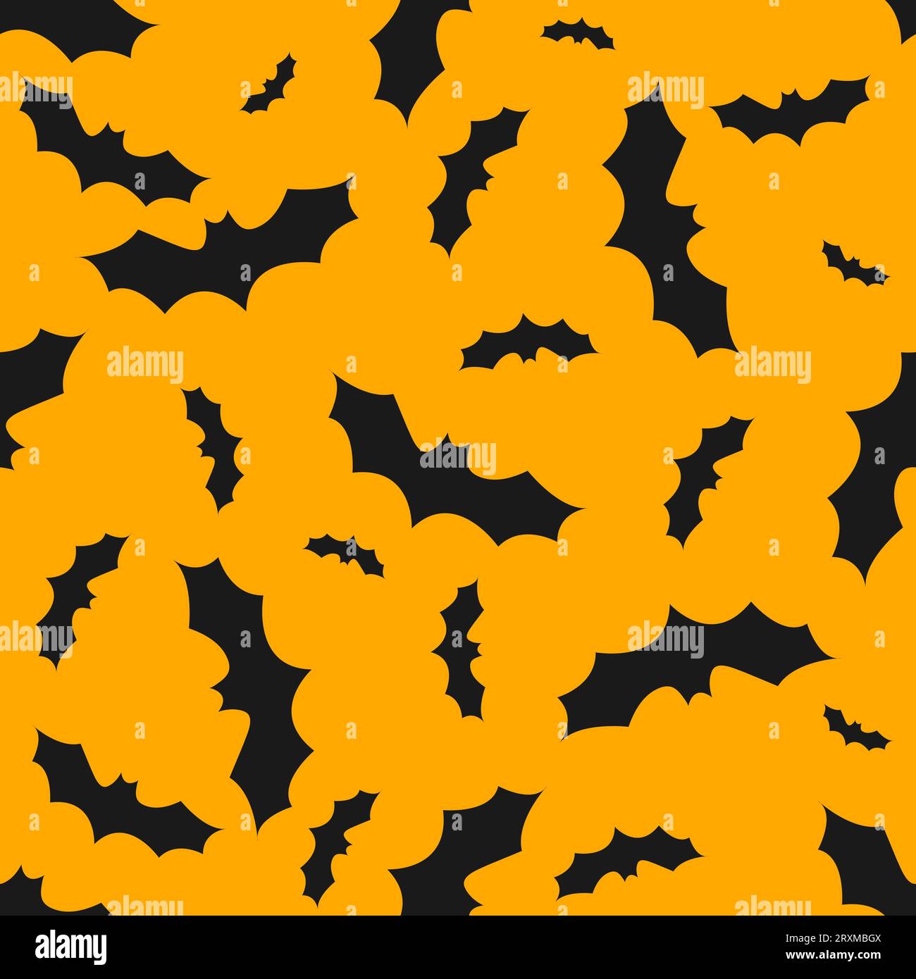 Halloween bat silhouette. Seamless pattern for wrapping paper, clothes ...