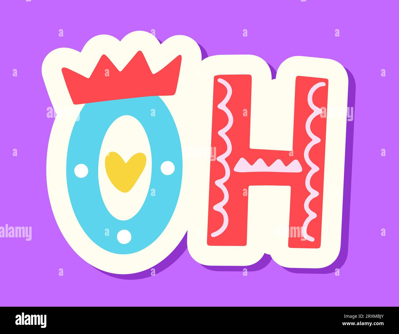 Funky typography sticker hi-res stock photography and images - Alamy