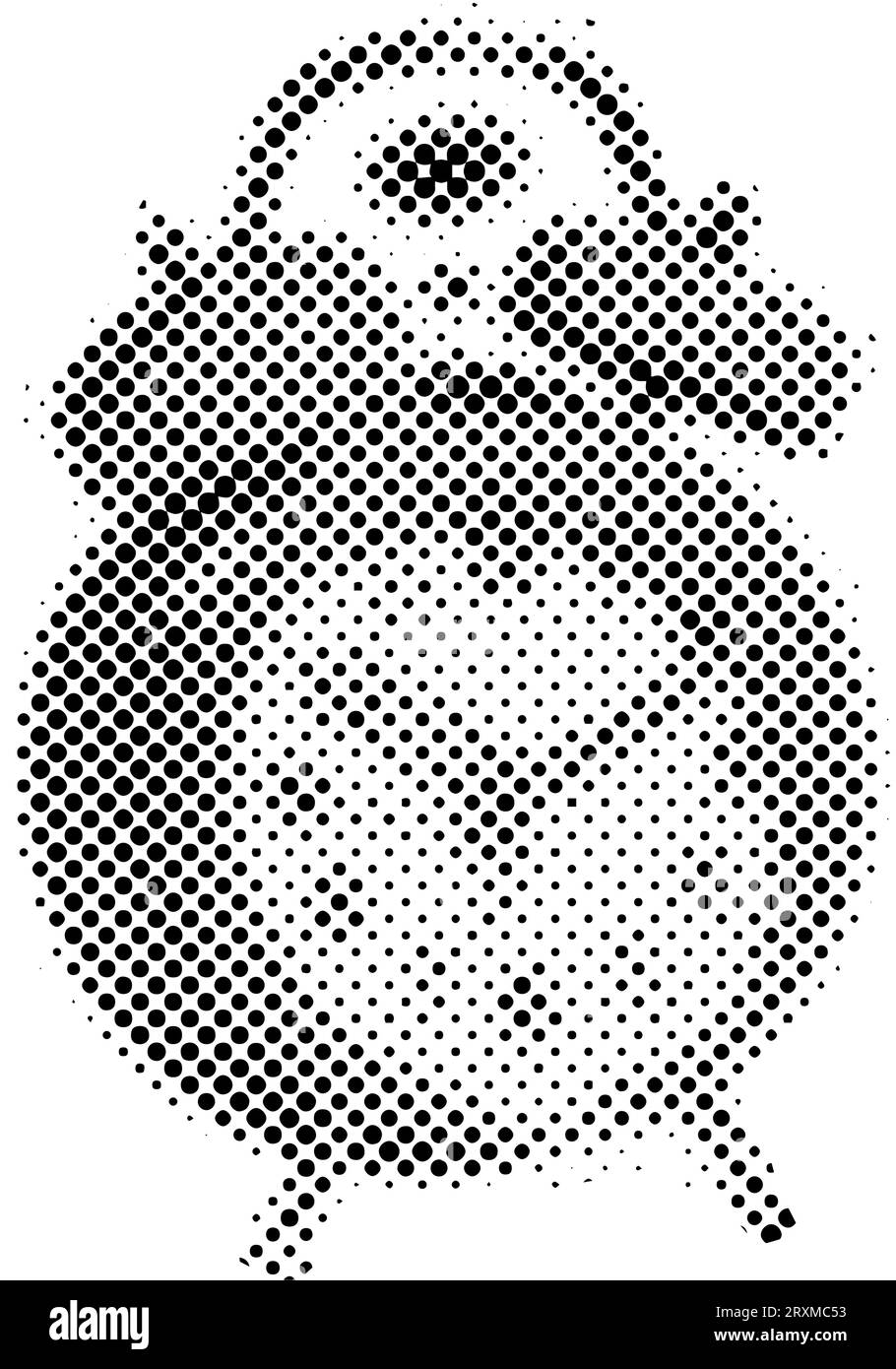 Halftone Alarm clock. Dots texture. Contemporary style. Vector ...