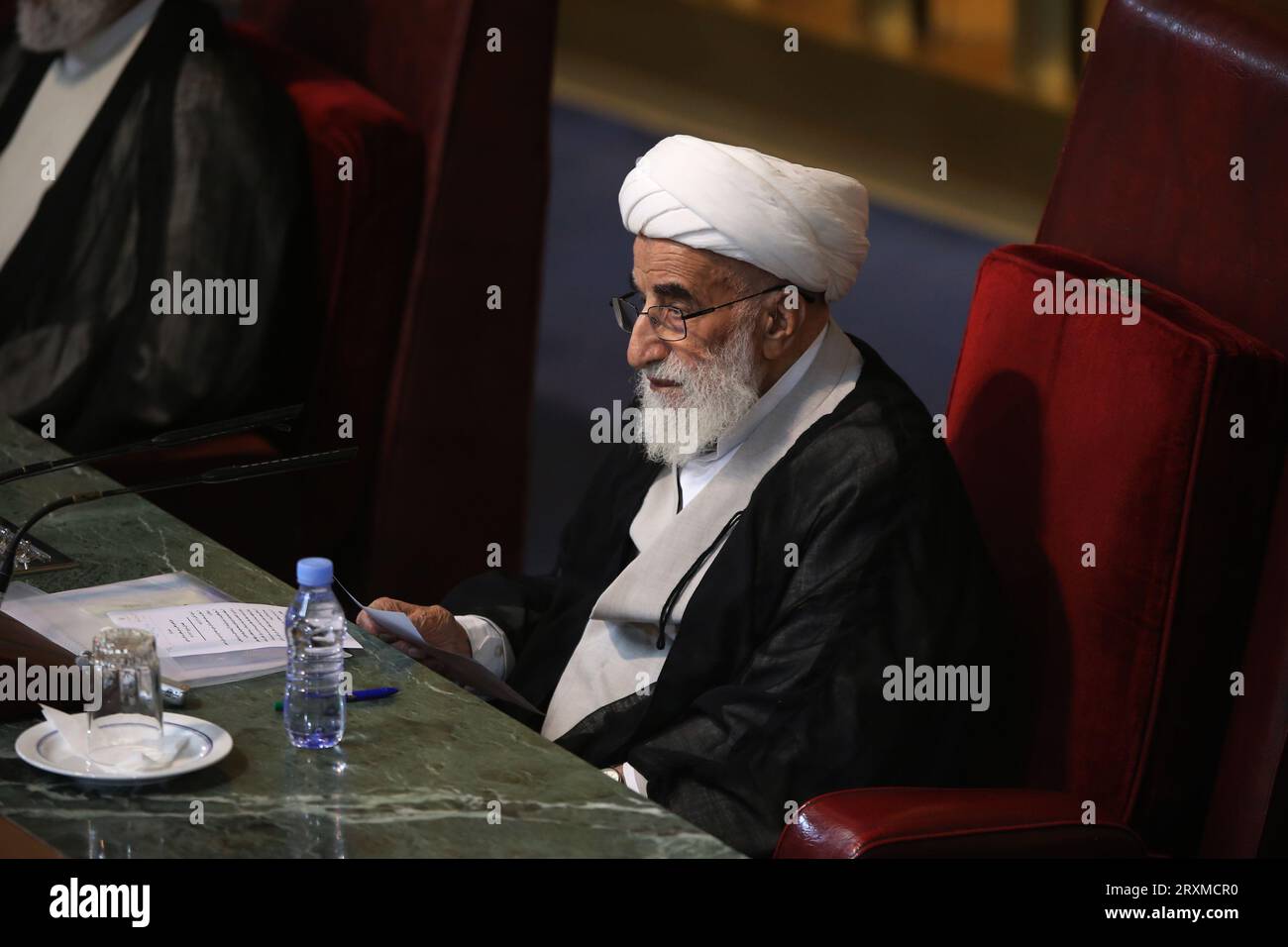 Tehran, Iran. 26th Sep, 2023. Ayatollah AHMAD JANNATI, head of Iran's ...