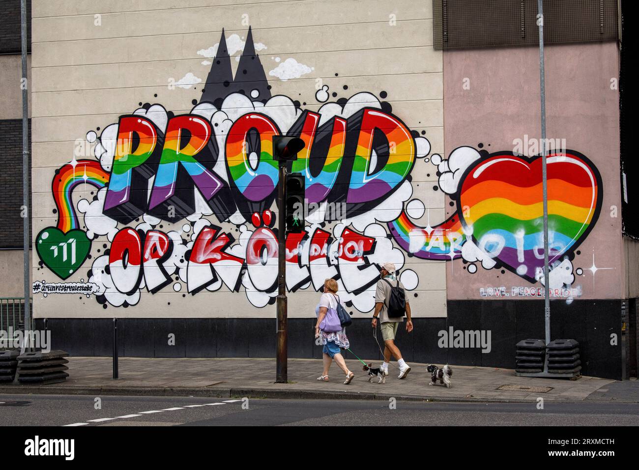 mural painting (translation: proud of Cologne) on Turiner street ...