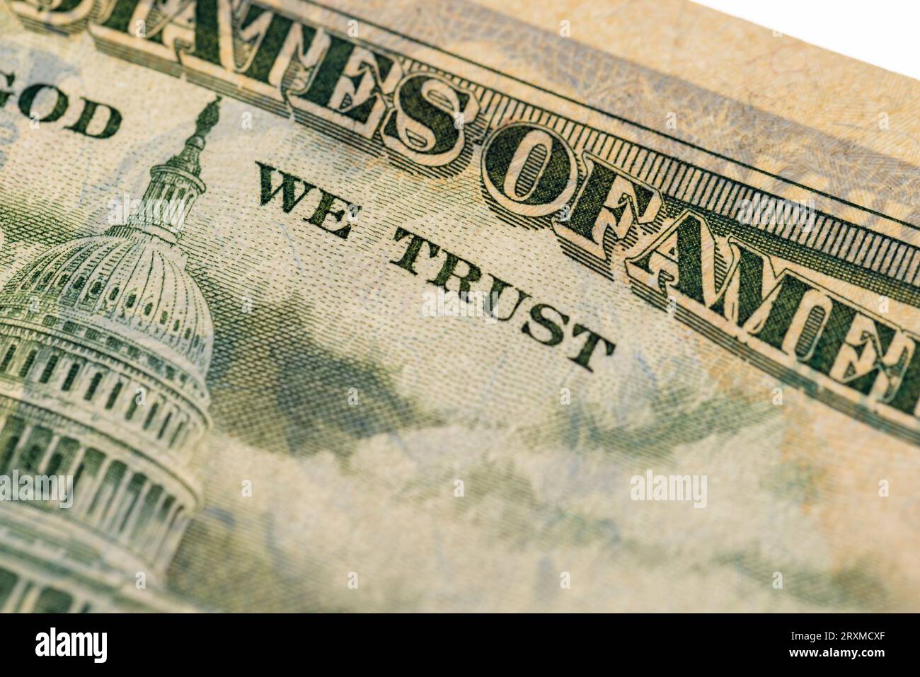 Details of American money close-up, details of an American fifty dollar ...