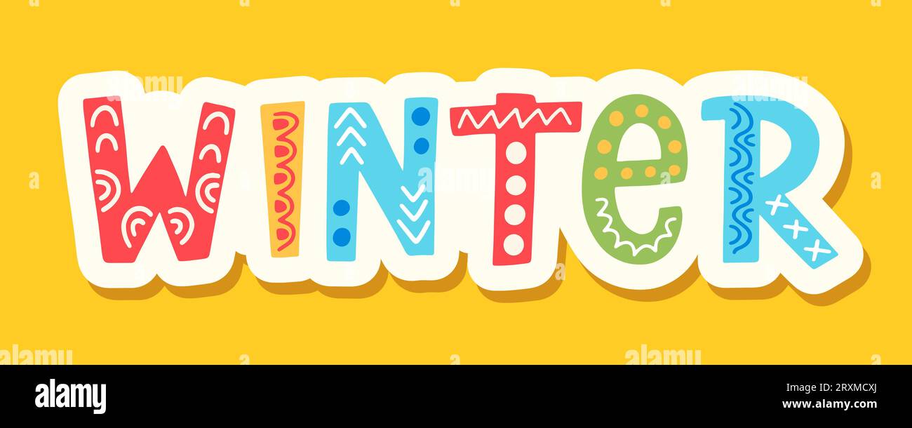 Winter sticker hi-res stock photography and images - Alamy
