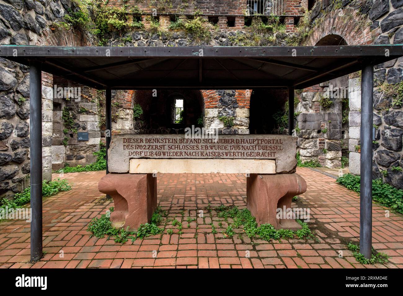 the ruins of the Imperial Palace in the Kaiserswerth district, former ...