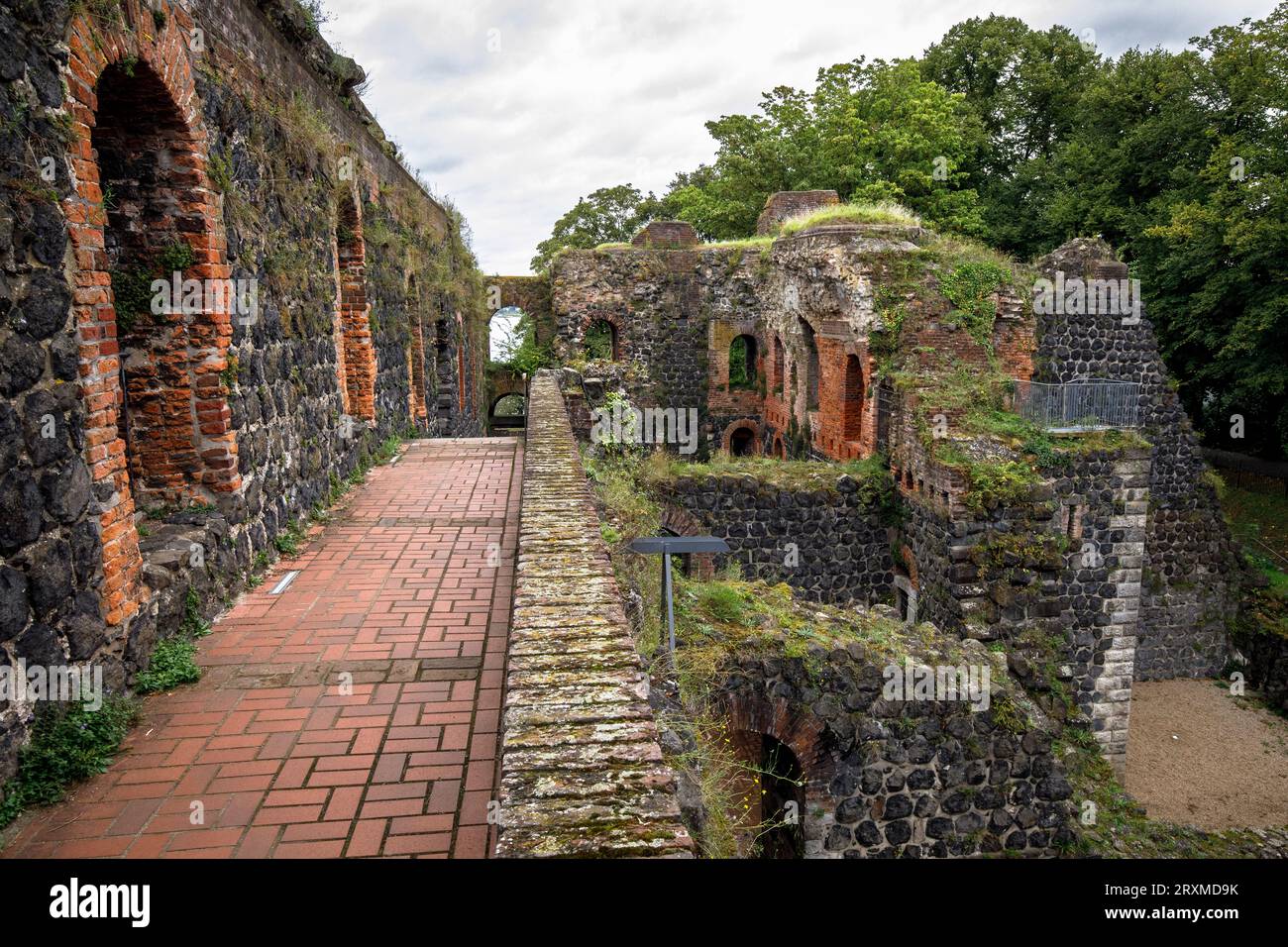 the ruins of the Imperial Palace in the Kaiserswerth district ...