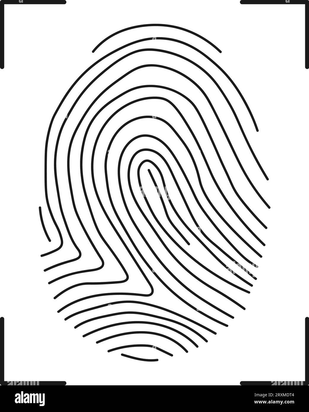 Fingerprint Scan Icon. Fingerprint icon identification. Security and surveillance system element ...